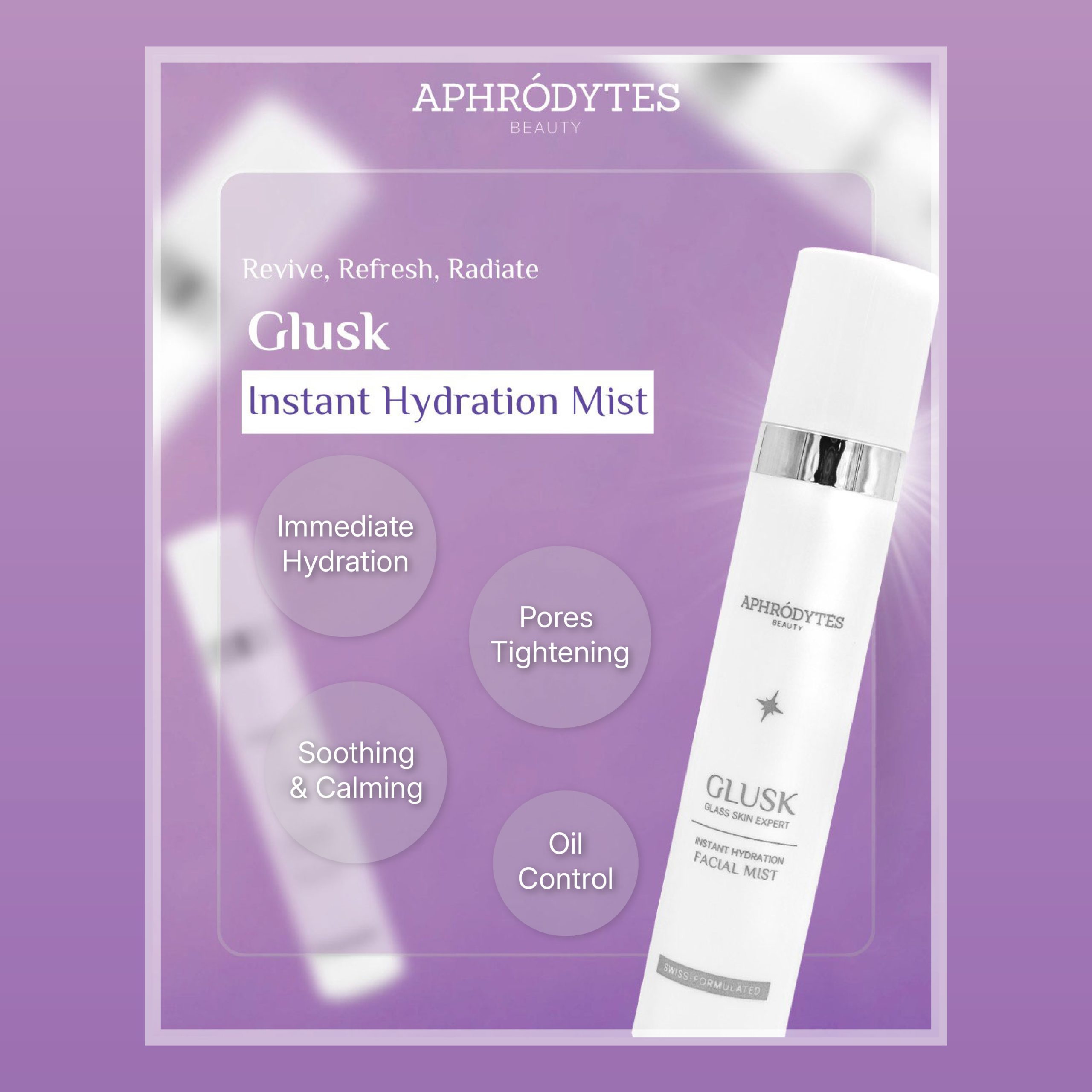 GLUSK Instant Hydration Facial Mist – APHRÓDYTES